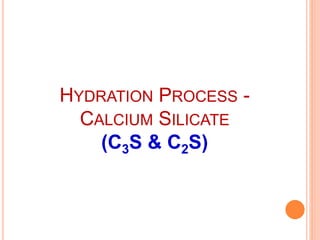 Hydration of cement | PPTX