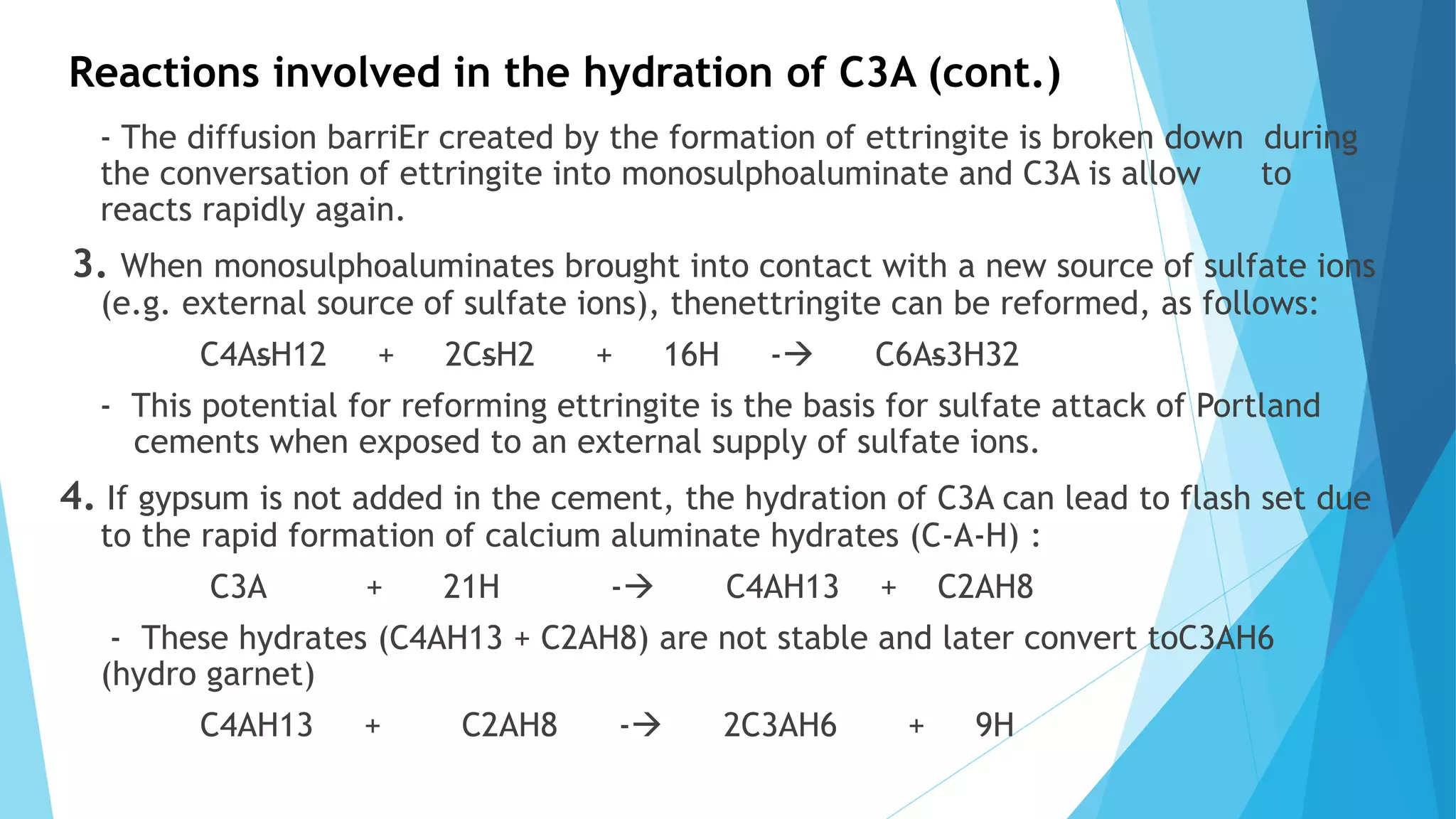 Hydration of cement | PPTX