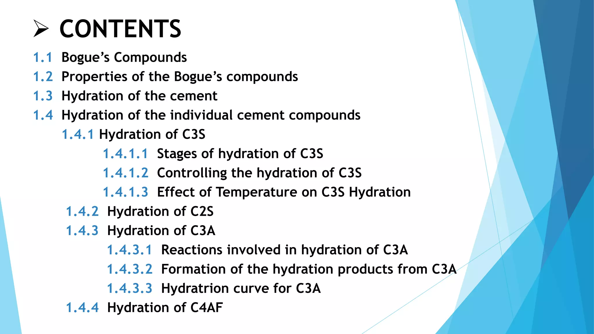 Hydration of cement | PPTX