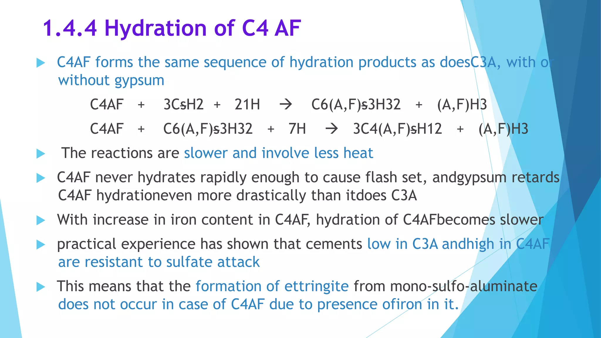 Hydration of cement | PPTX