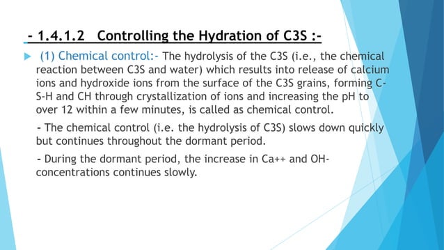 Hydration of cement | PPTX | Chemistry | Science