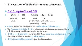 Hydration of cement | PPTX