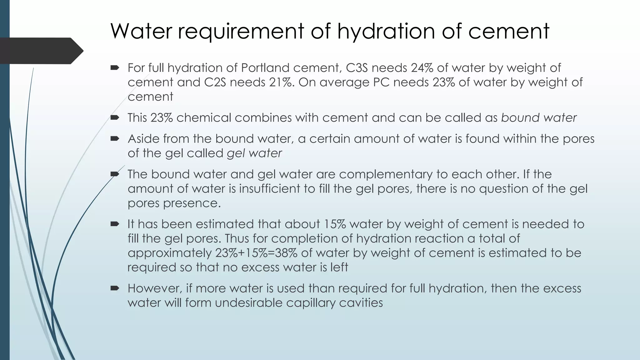Hydration of Portland cement | PDF