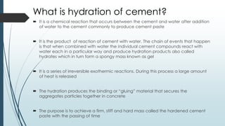 Hydration of Portland cement | PPT