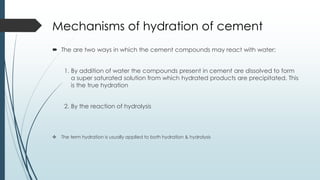 Hydration of Portland cement | PPT