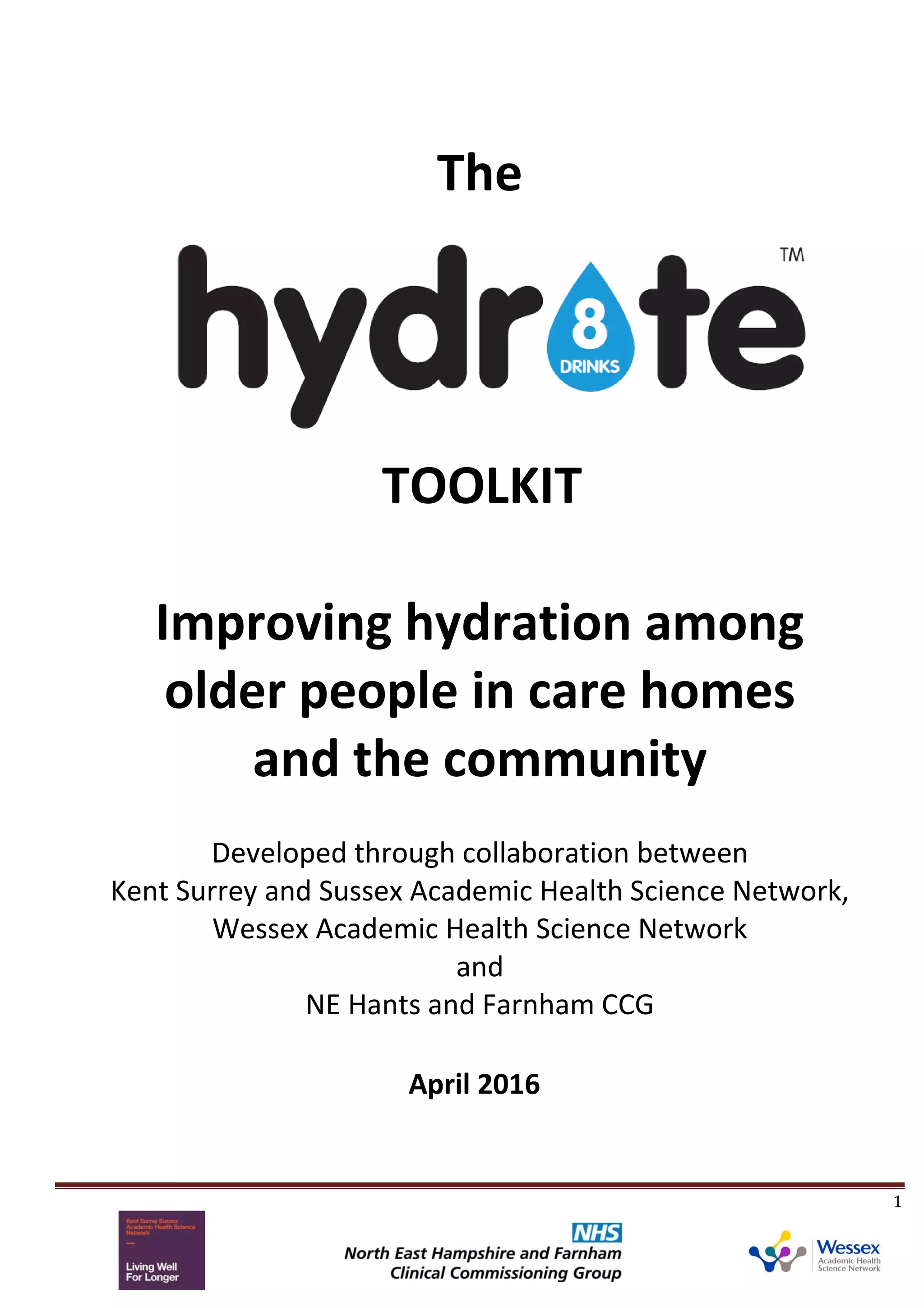 Toolkit: improving hydration among older people | PDF