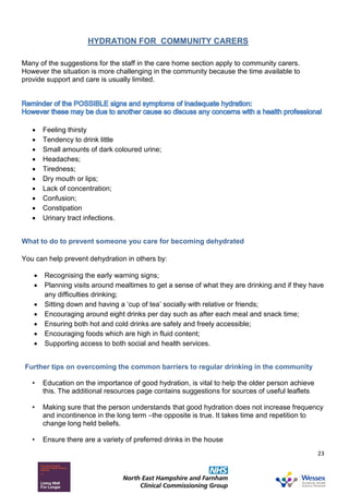 Toolkit: improving hydration among older people | PDF