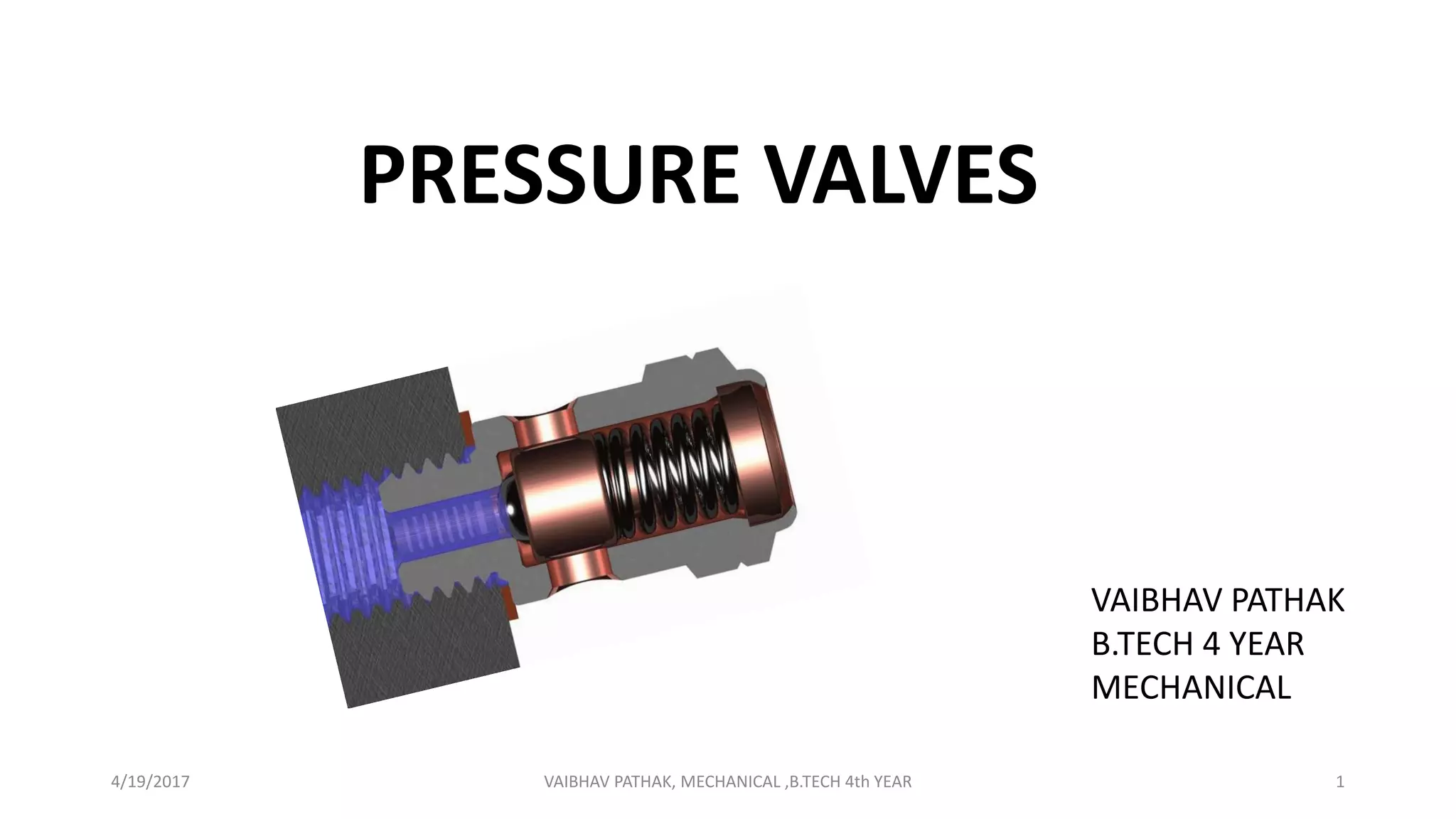 Hydraulic pressure valves | PPTX