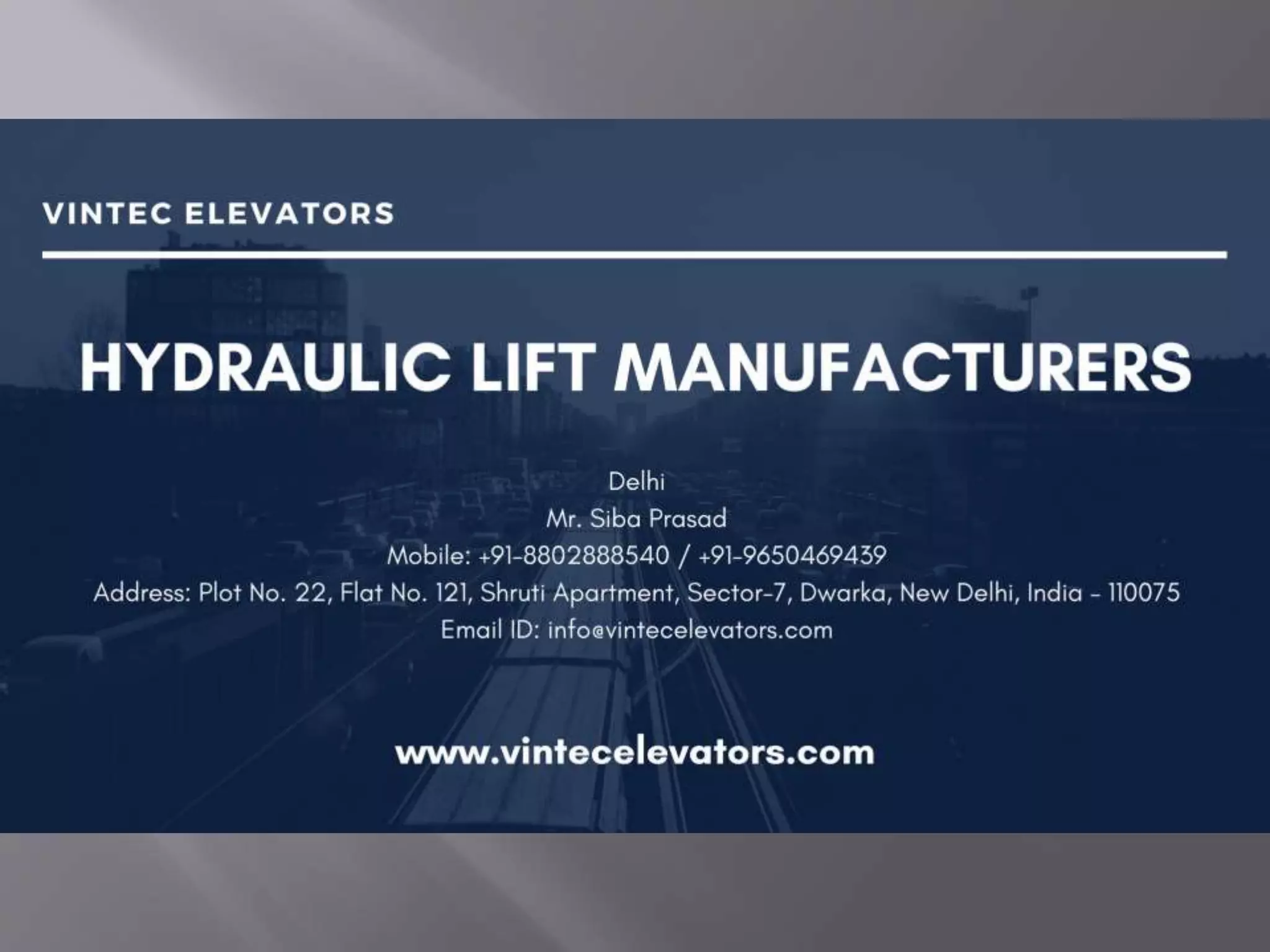 Hydraulic lift Manufacturers | PPT