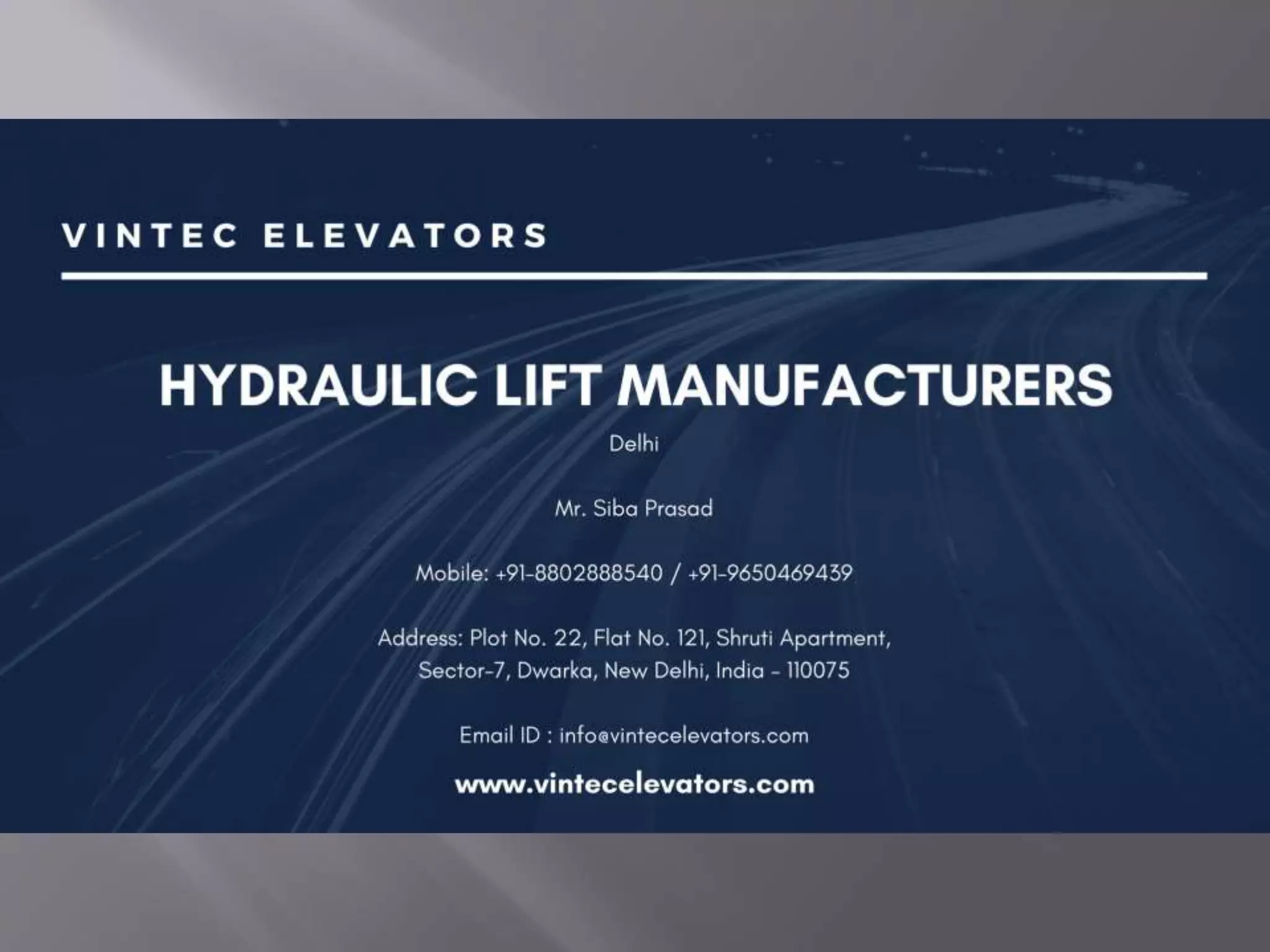 Hydraulic lift Manufacturers | PPT