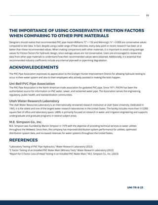 Hydraulic Testing of Pvc Pipe Laboratory and Field Tests Confirm Flow ...