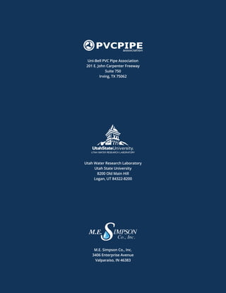 Hydraulic Testing of Pvc Pipe Laboratory and Field Tests Confirm Flow ...