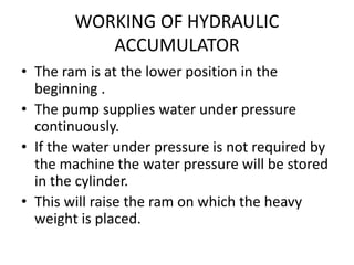 Hydraulic accumulator | PPTX