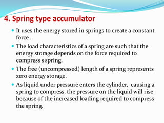 Hydraulic accumulator presentation by vikas | PPTX