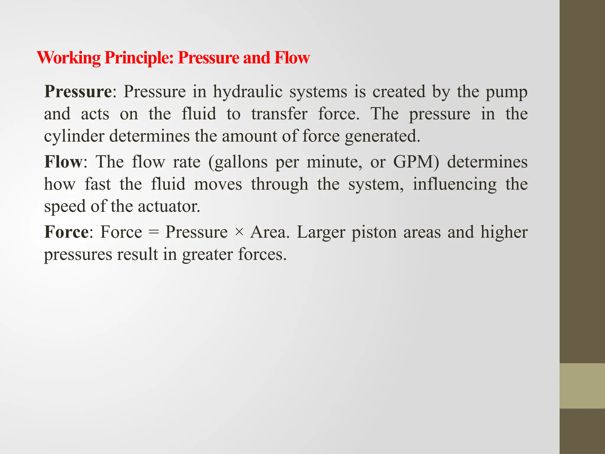 Basics of Hydraulic Actuation System with examples and applications | PPTX