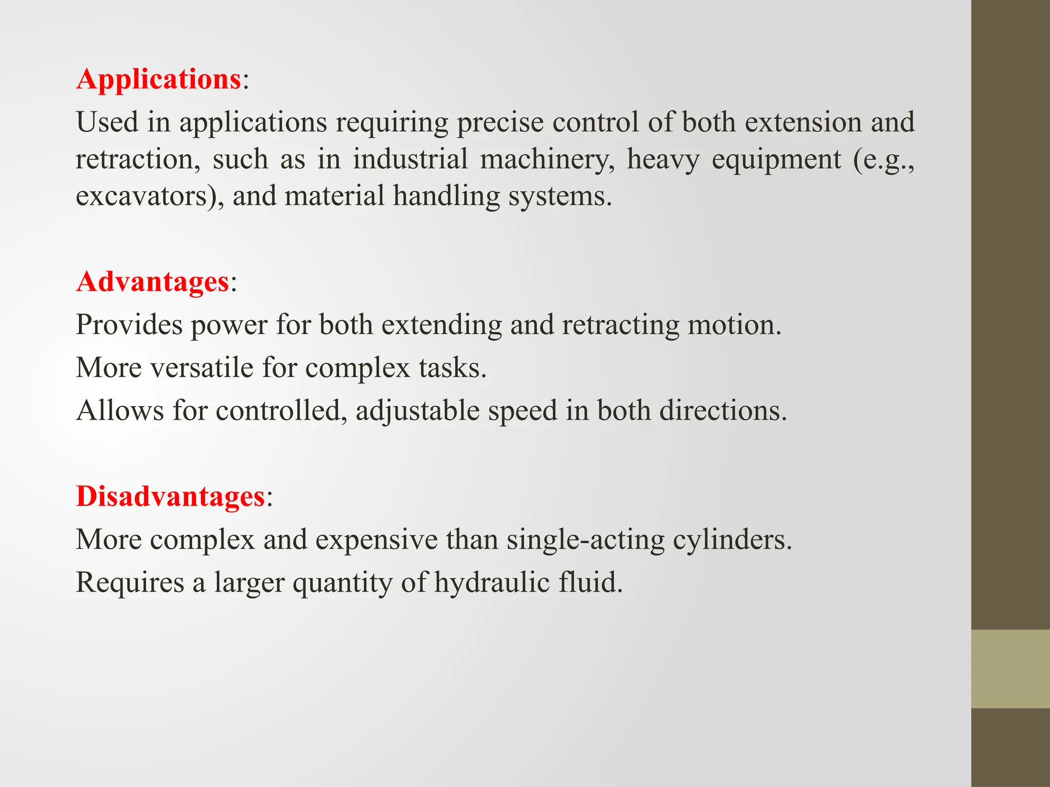 Basics of Hydraulic Actuation System with examples and applications | PPTX