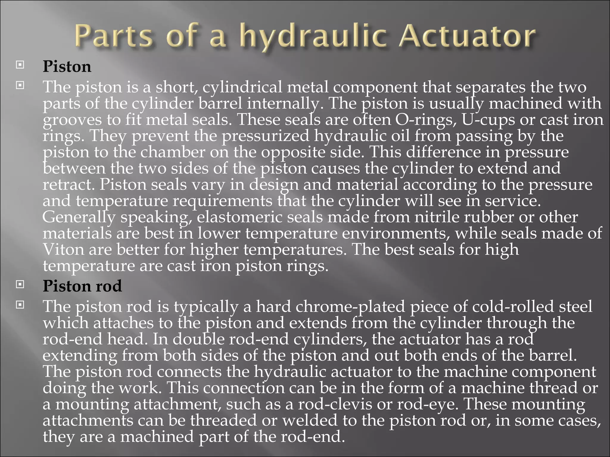 Hydraulic actuator 2003 | PPT