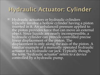 Hydraulic actuator 2003 | PPT