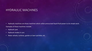 Hydraulic and pneumatic machine | PPTX