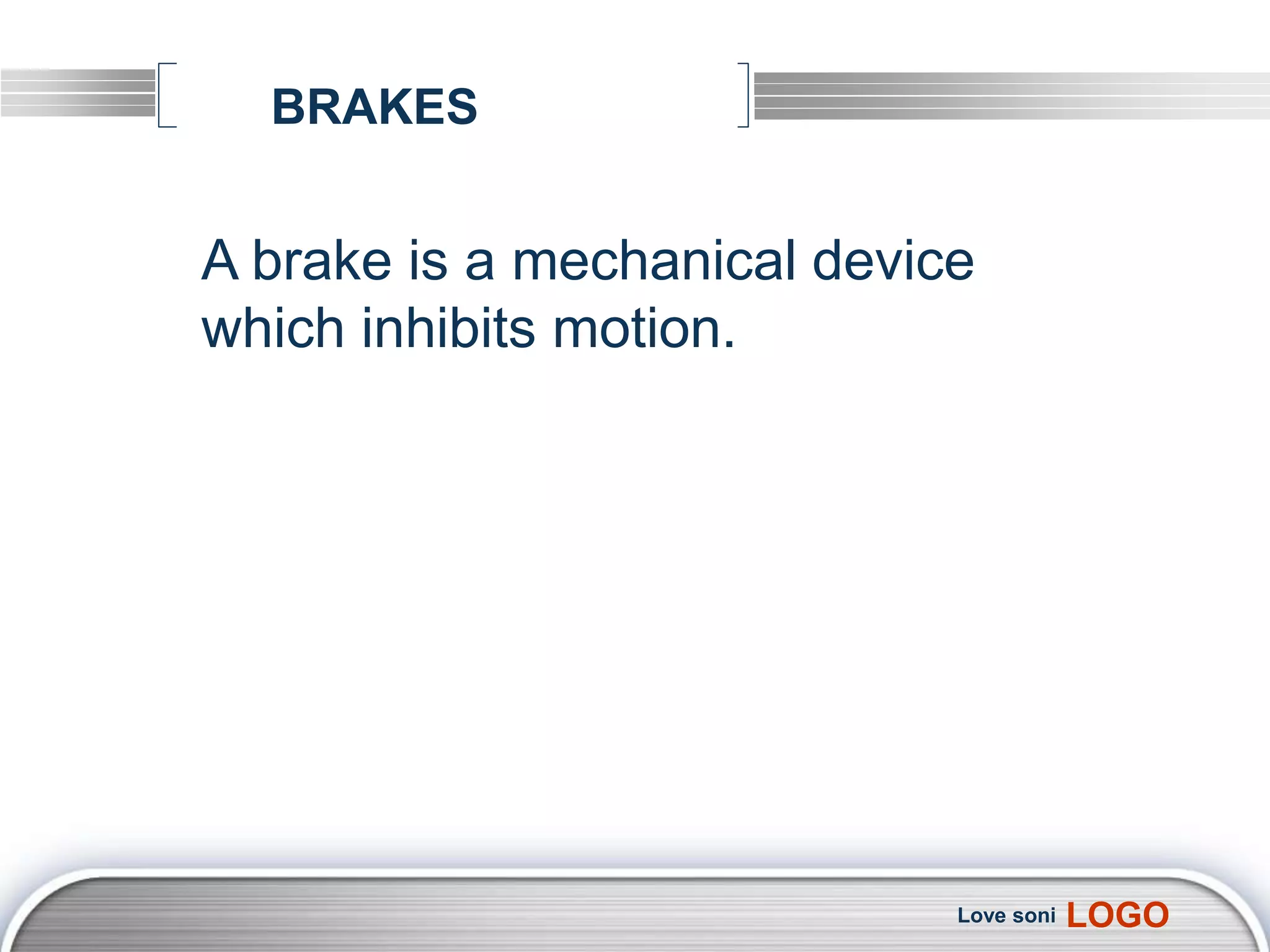 Hydraulic brakes // Presentation // Love Soni | PPTX | Automotive