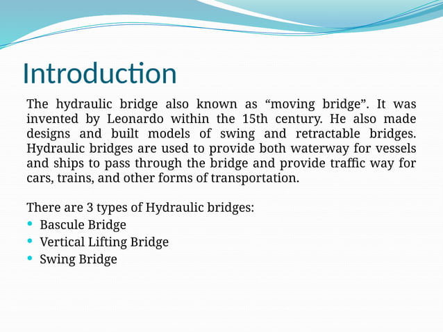 Hydraulic Bridge PPT.Hydraulic Bridge PPT.pptx
