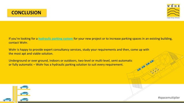 HYDRAULIC CAR PARKING SYSTEMS:VIABLE SOLUTION FOR MODERN-DAY PARKING ...