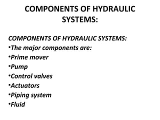 Hydraulic control system (ce ppt) | PPT