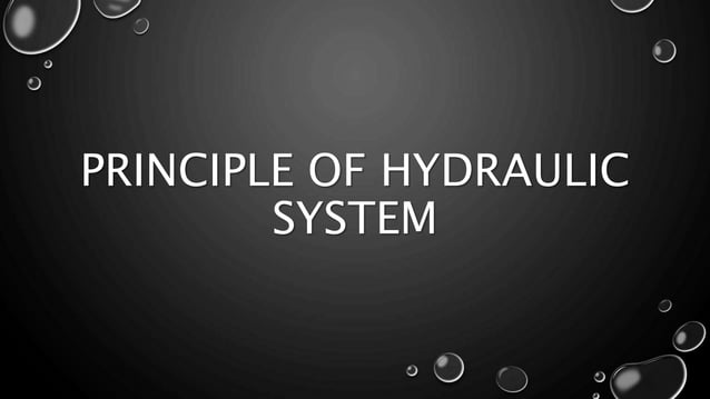 Hydraulic control systems | PPTX | Science