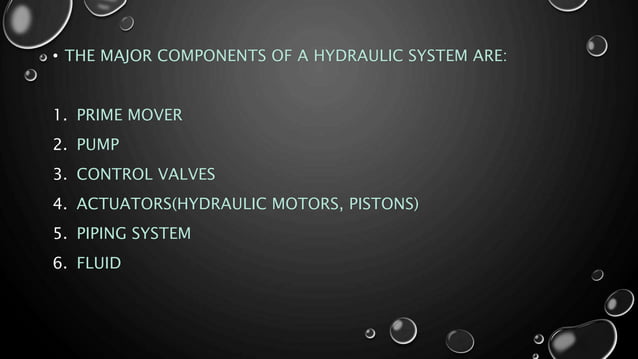 Hydraulic control systems | PPTX | Science