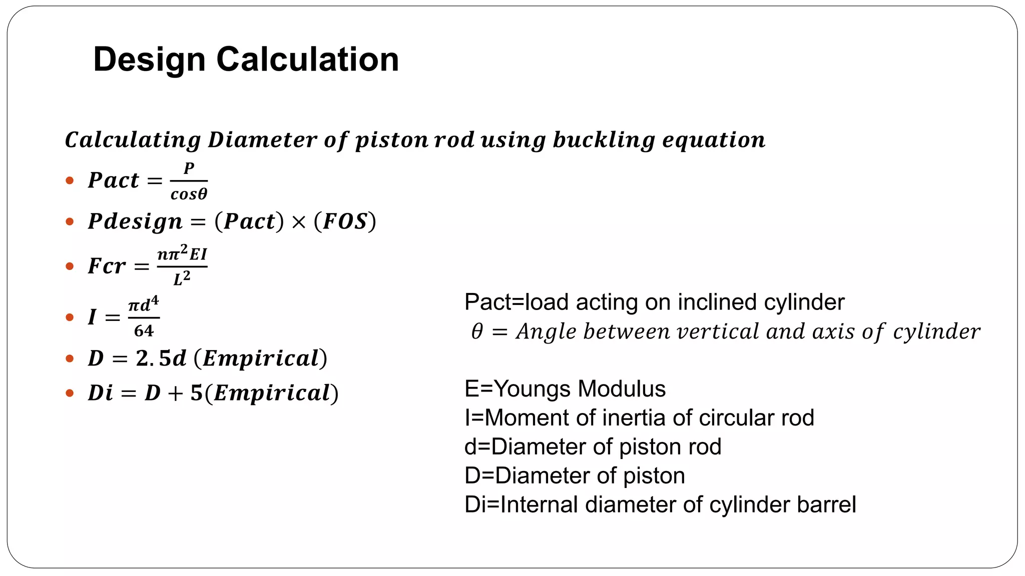 Design of Hydraulic cylinder | PPTX