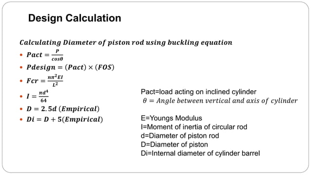 Design of Hydraulic cylinder | PPTX