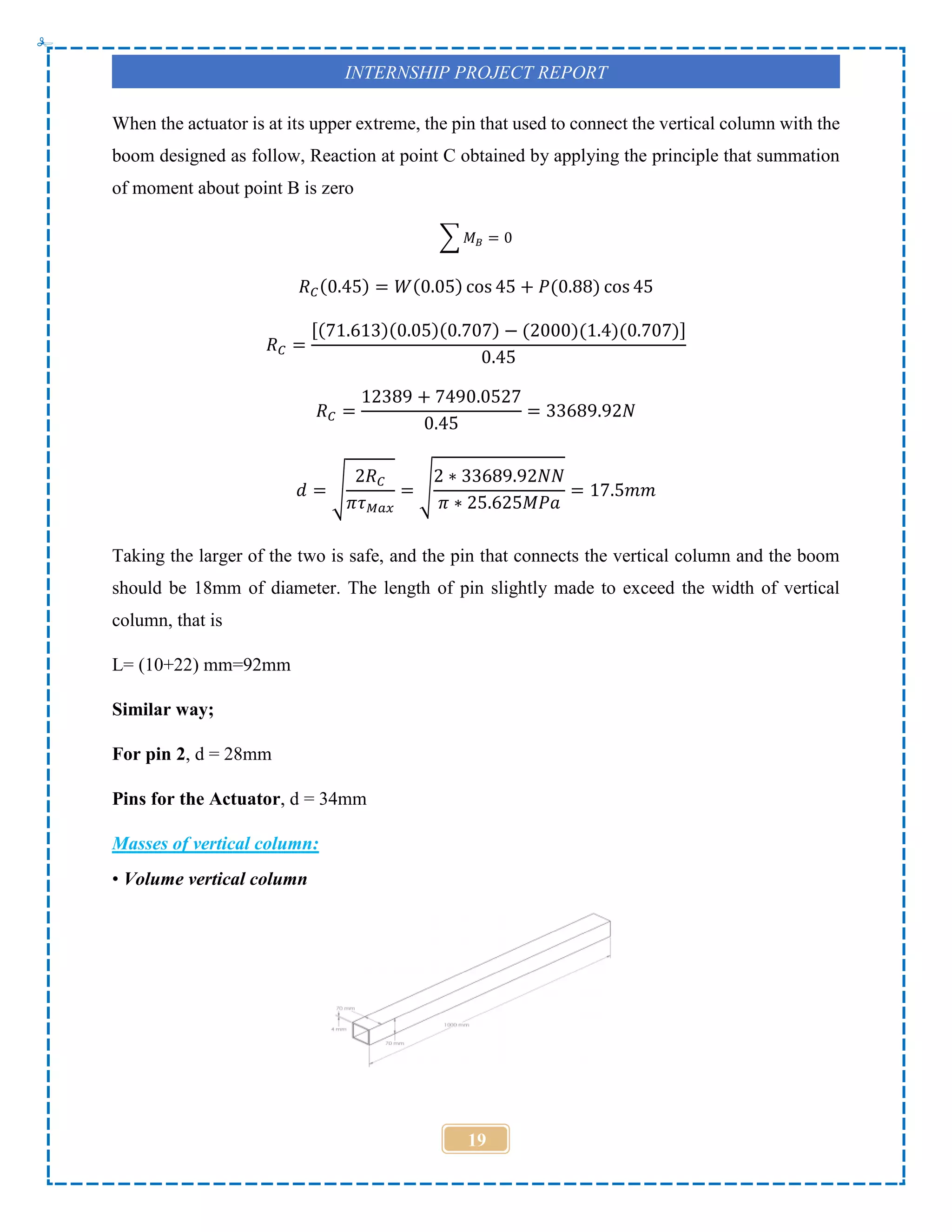 hydraulic shop crane design project | PDF