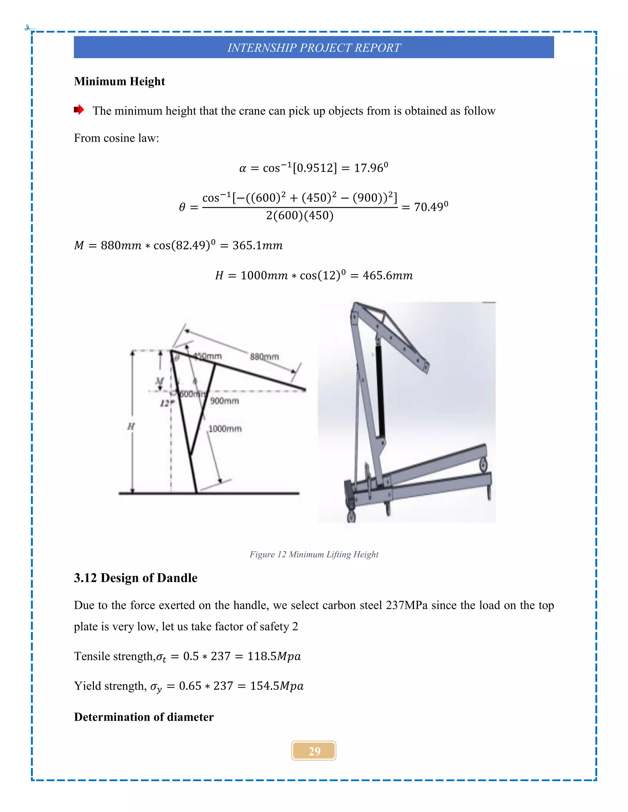 hydraulic shop crane design project | PDF