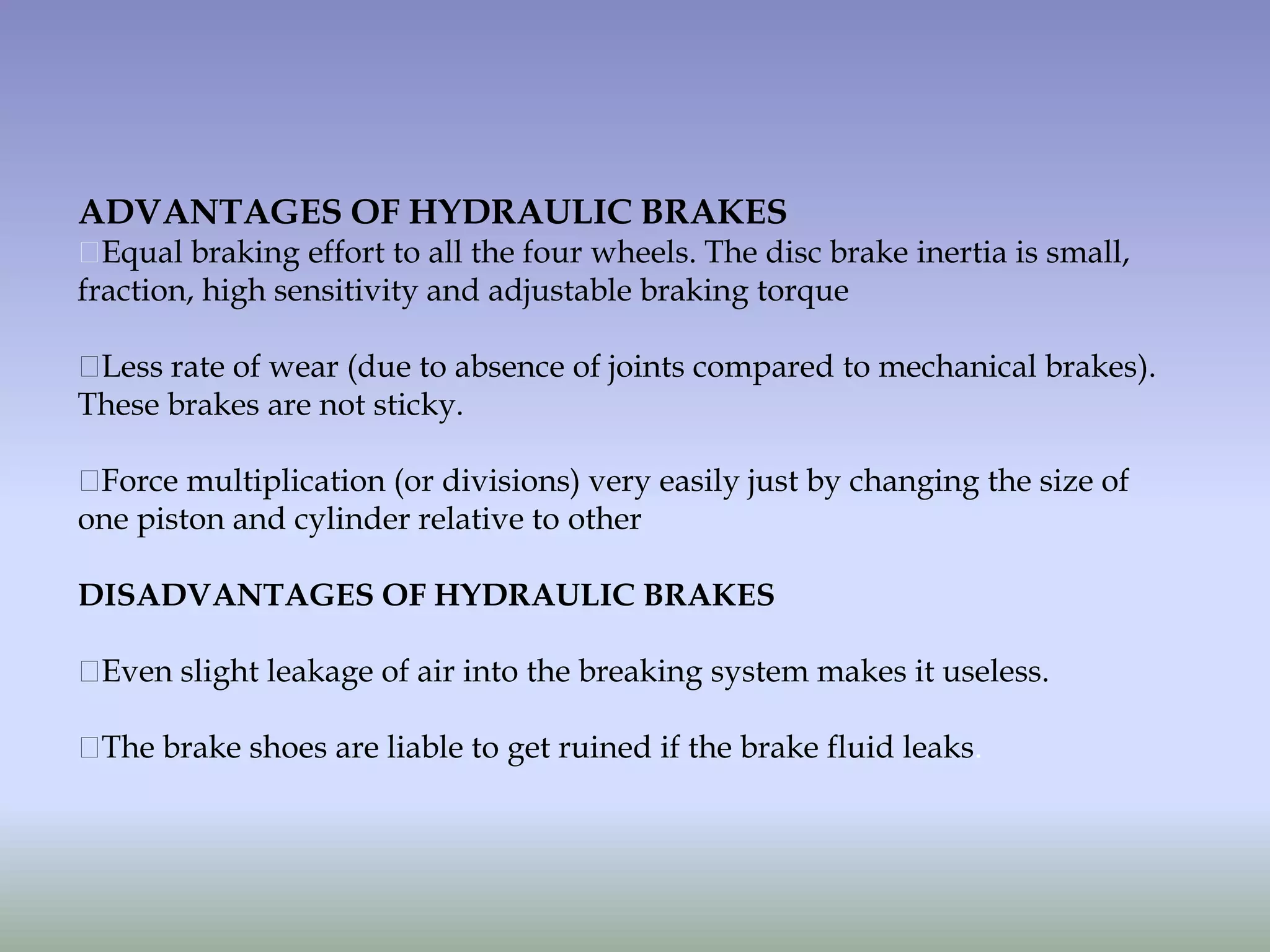 Hydraulic disc brake | PPTX