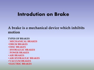 Hydraulic disc brake | PPTX