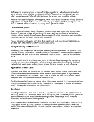 Hydraulic Dock Ramp Features That Matter Most.docx