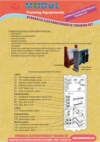Hydraulic Electro Hydraulic Training Set | PDF