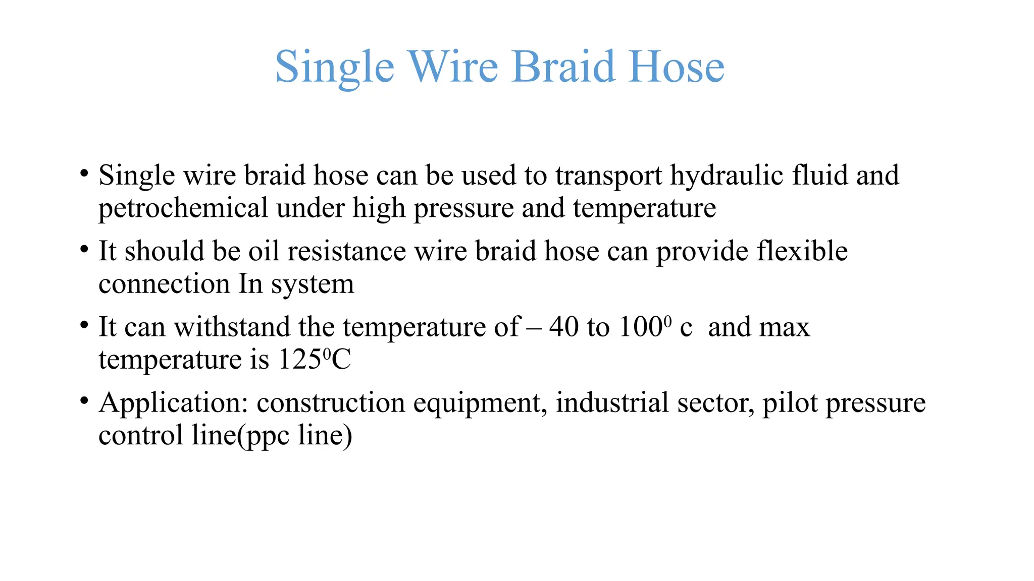 Hydraulic hose and Fitting used in construction equipment | PPTX