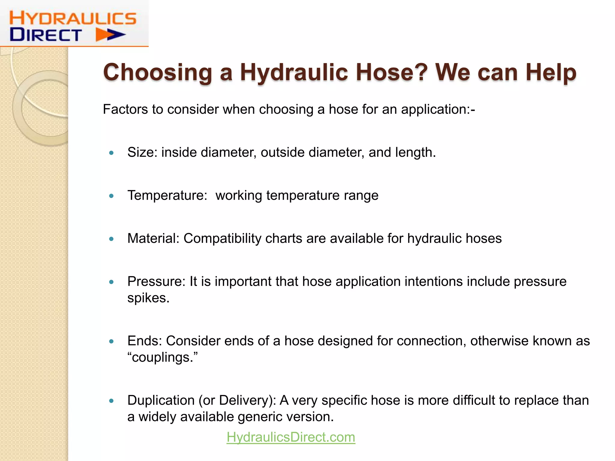 Hydraulic Hoses & Fittings | PPTX