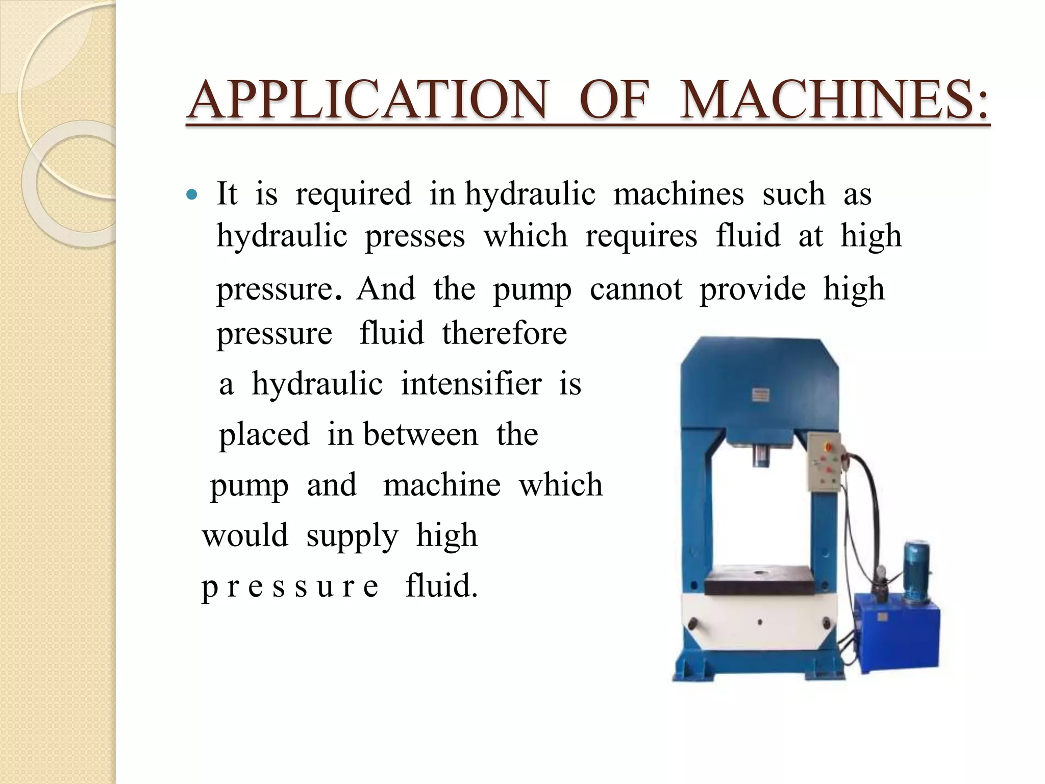 Hydraulic intensifier | PPTX