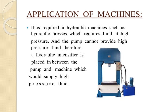 Hydraulic intensifier | PPTX