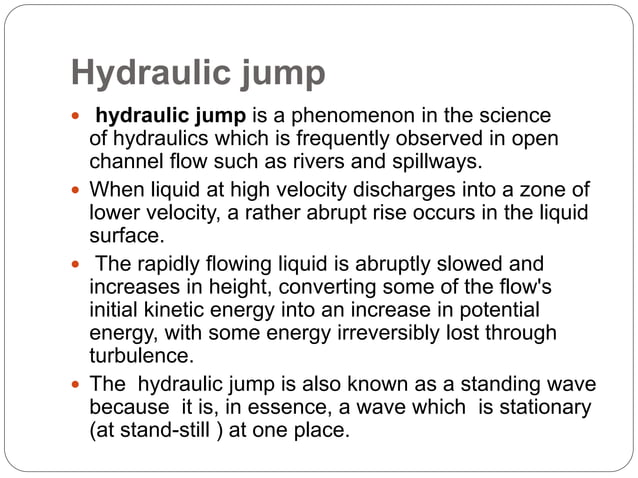 Hydraulic Jump.pptx | Physics | Science
