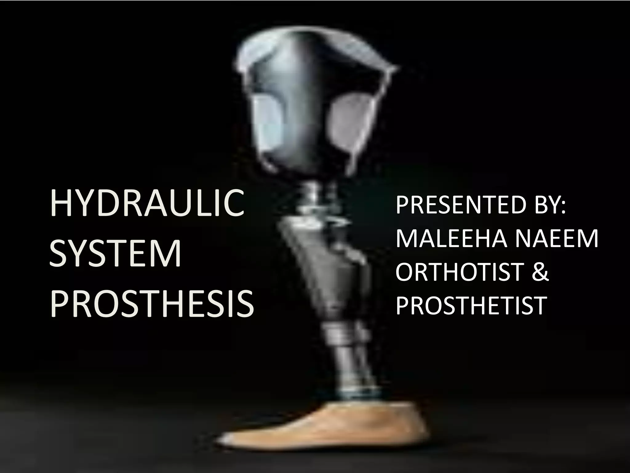 Hydraulic knee joint | PPTX