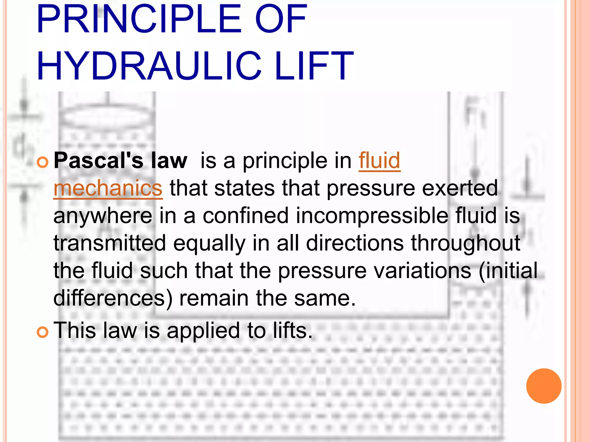 Hydraulic lift | PPTX
