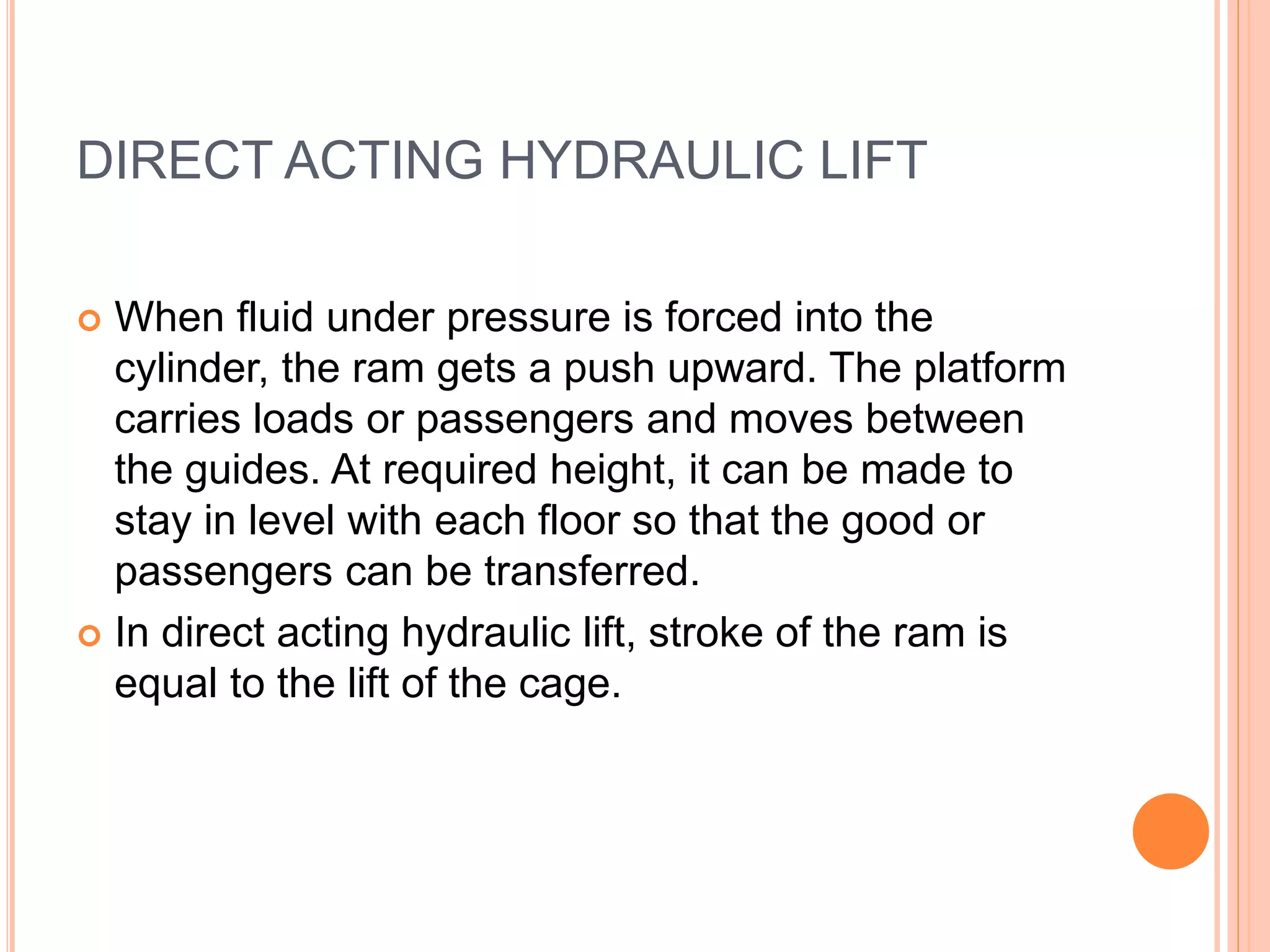 Hydraulic lift | PPTX