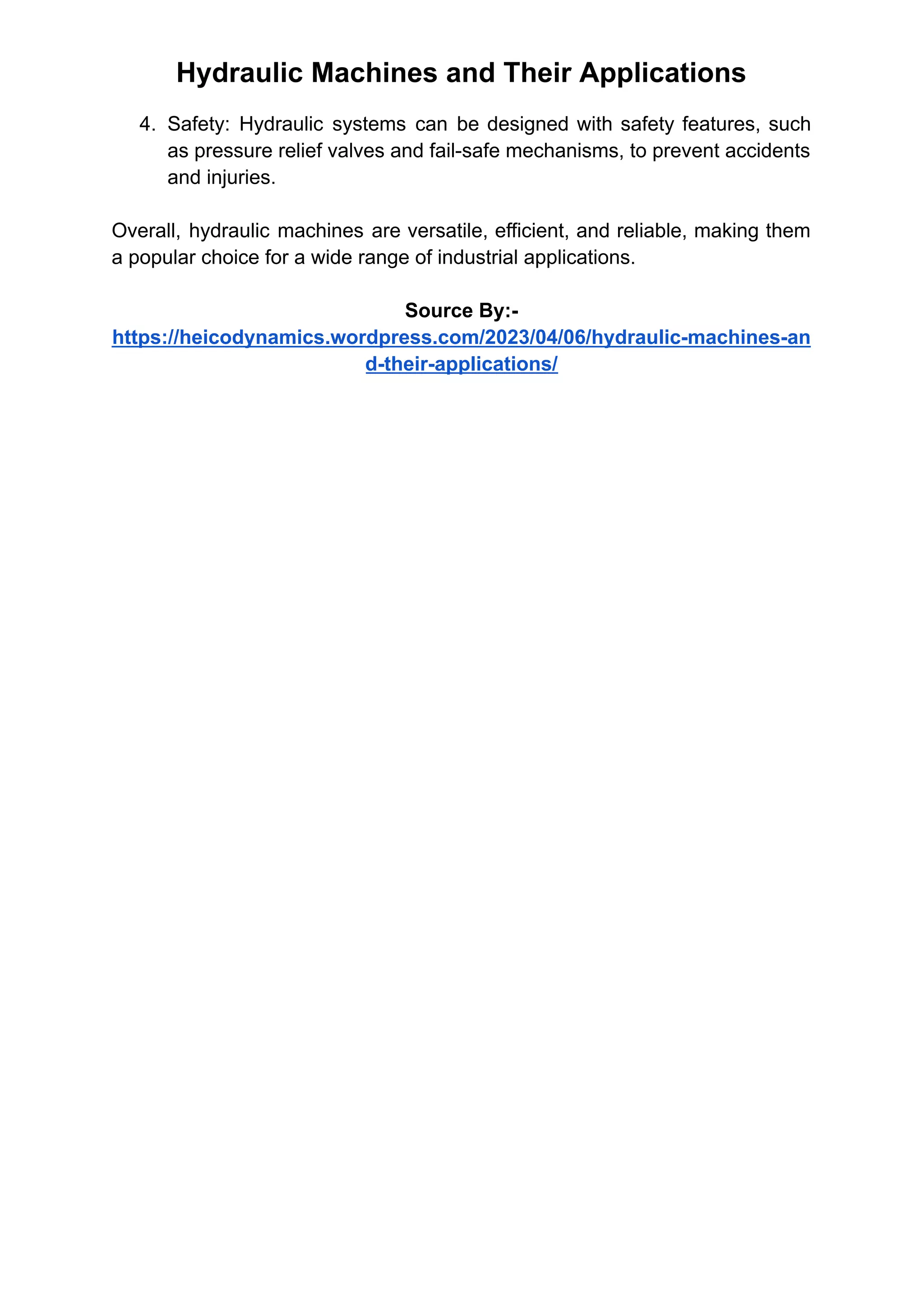 Hydraulic Machines and Their Applications | PDF