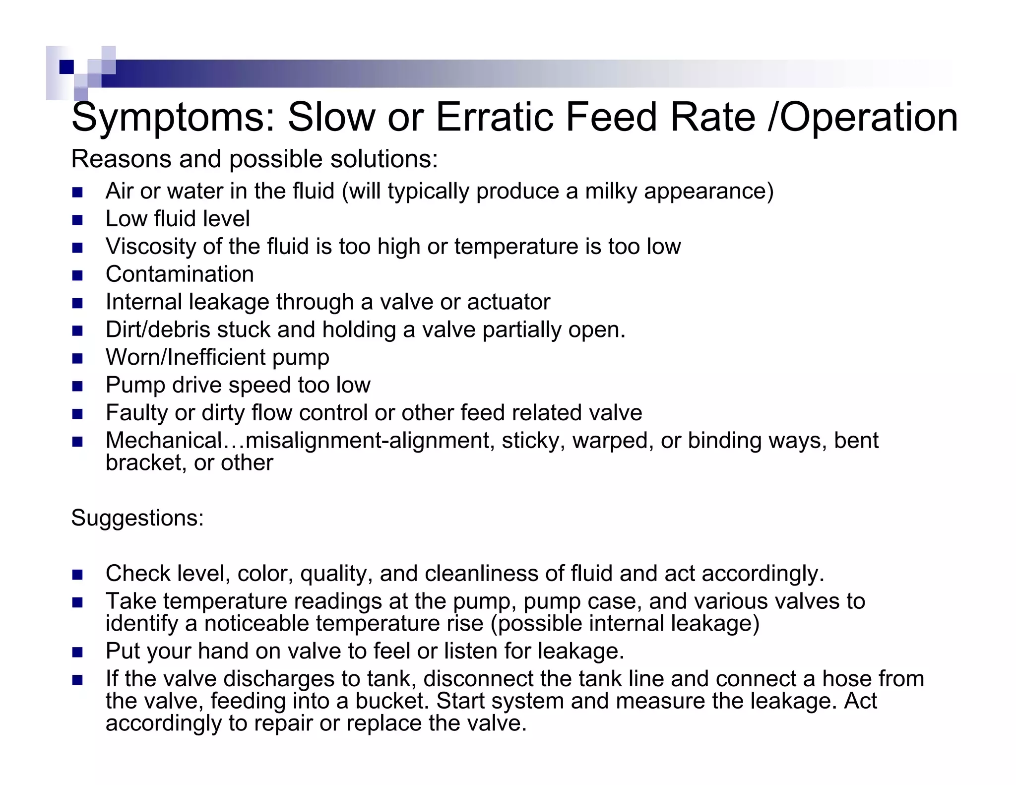 Hydraulic Maintenance and Troubleshooting | PDF