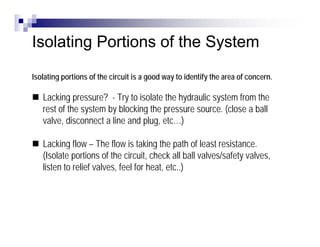 Hydraulic Maintenance and Troubleshooting | PDF