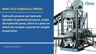 Hydraulic press and its production process | PDF