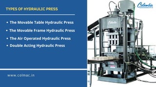 Hydraulic press and its production process | PPT